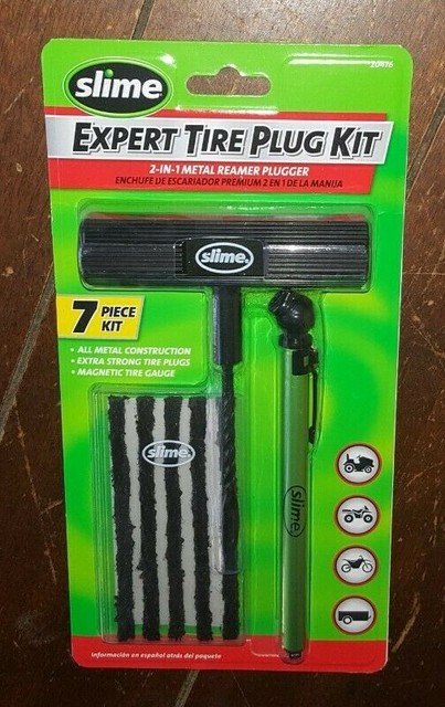 Slime 7pc Kit Expert Tire Plug Kit -2 in 1 Metal Reamer Plugger- Model ...