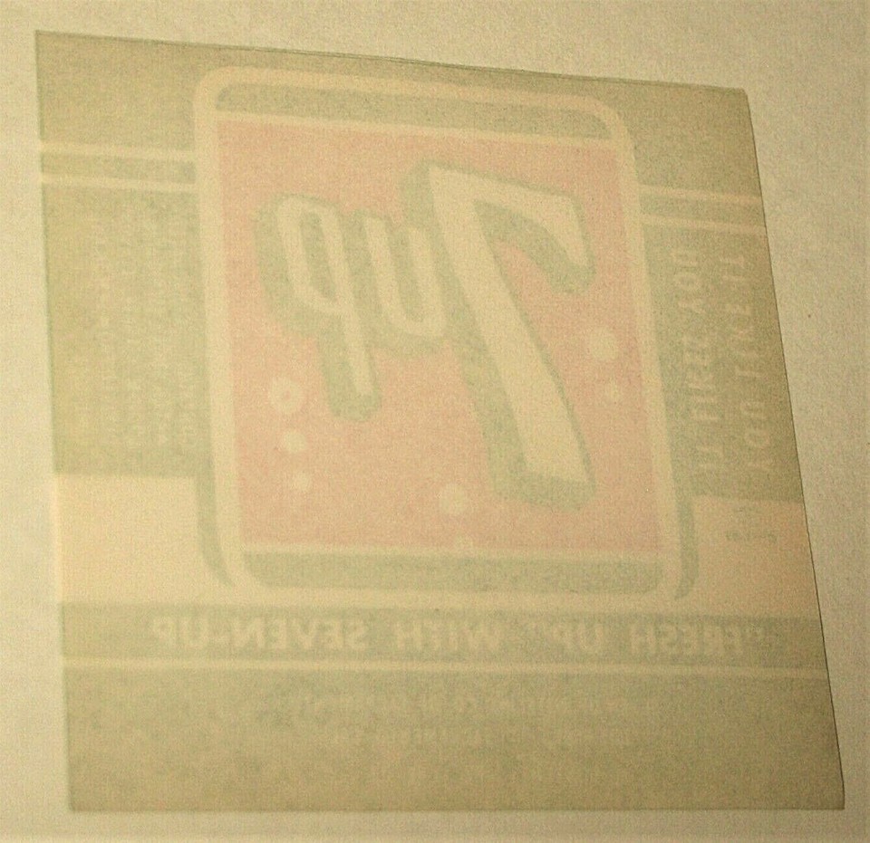 Set of 2 7UP Fresh Up Lemon Soda Soft Drink Bottle Paper Label New NOS ...