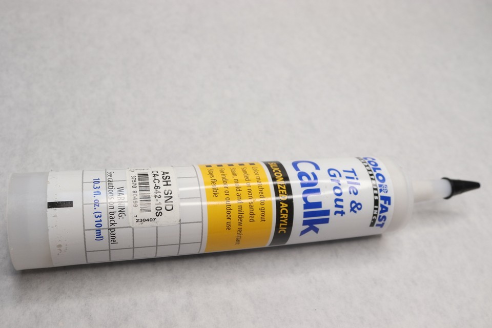 ColorFast Tile and Grout Silicon Caulk Acrylic White 10.3 oz. CA-C-642 ...