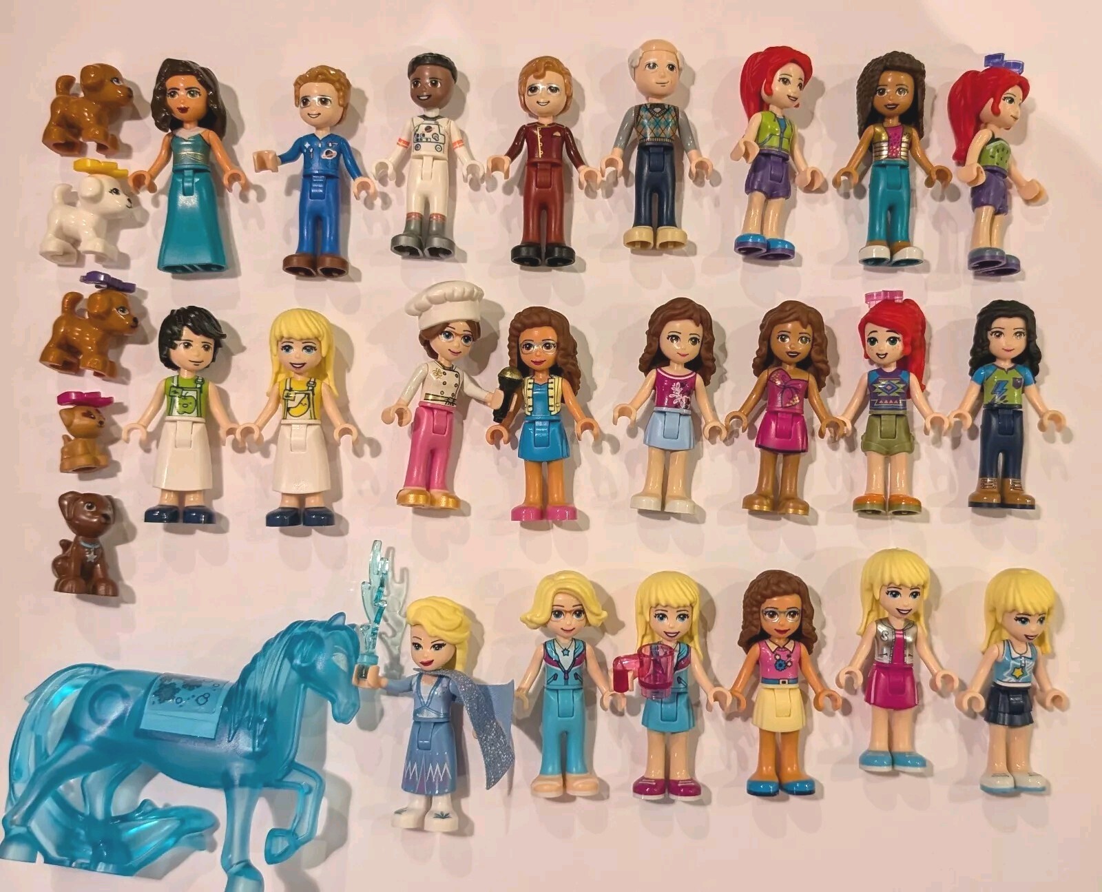 Lego Friends Lot of 22 Minifigures Plus 6 Animals Includes Elsa, Rare ...