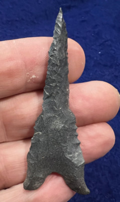 2 3/4" Dalton Drill Black Pitkin Authentic Arkansas Artifact Arrowhead Point | eBay