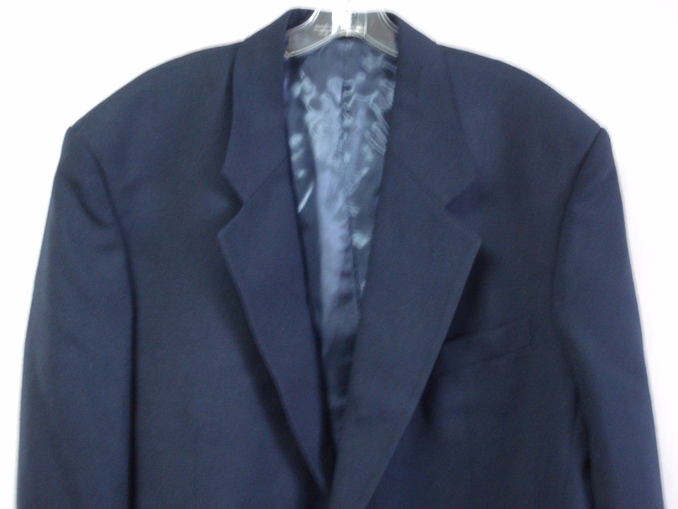 NWT Men's Ron Chereskin Wool Blend Sport Coat Blazer Size 46R Navy ...