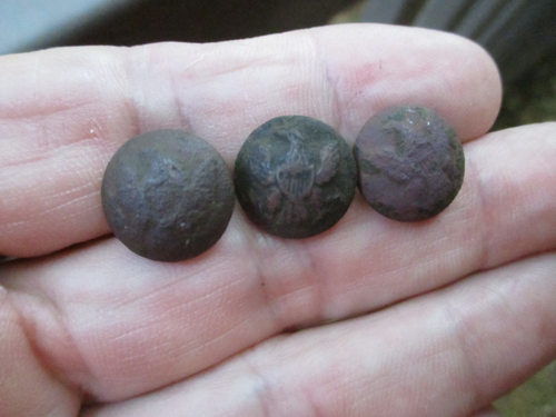 3 Dug Civil War Eagle Cuff Buttons relics - Fredericksburg, Virginia | eBay