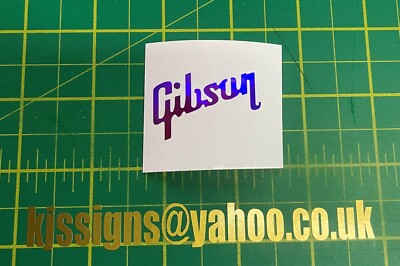 1 X Holographic Gibson Guitar Headstock decal,sticker Gibson.....NEW ...