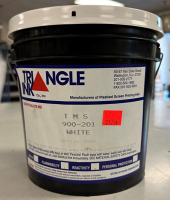 Triangle Plastisol Ink #900-201 Premium Cotton White Gallon. Screen ...