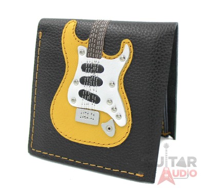 AXE HEAVEN Genuine Leather Yellow ST Electric Guitar Player Wallet Gift ...