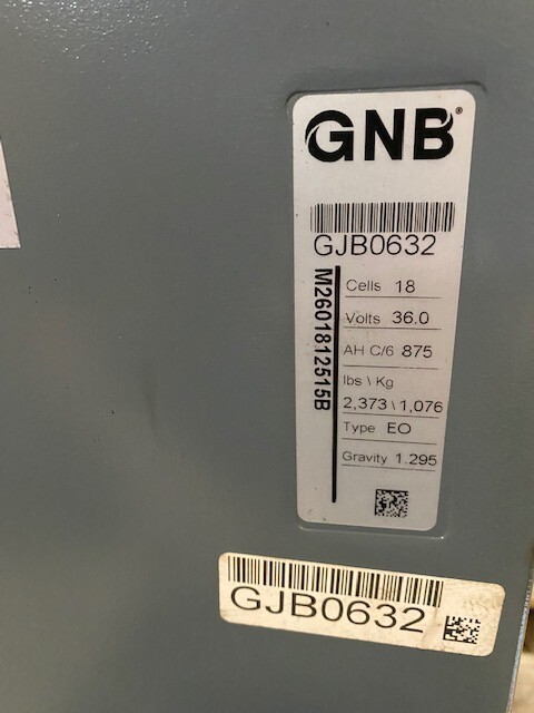 GNB Marathon Classic Forklift Battery M2601812515B, 18 Cells, 36.0 V ...