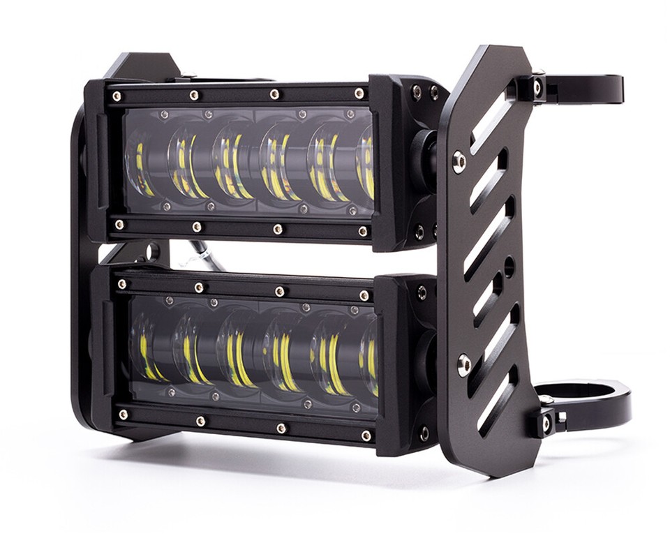 Motorcycle LED Headlight Kit Headlamp Dual Stacked Light Bar for 50 ...