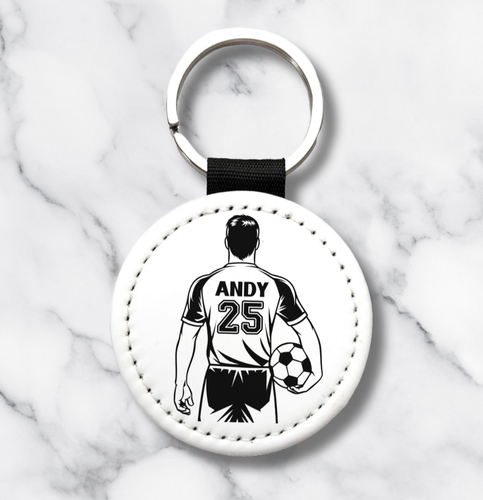 Personalized Guy Soccer Player Keychain Name & Team Number – Soccer ...