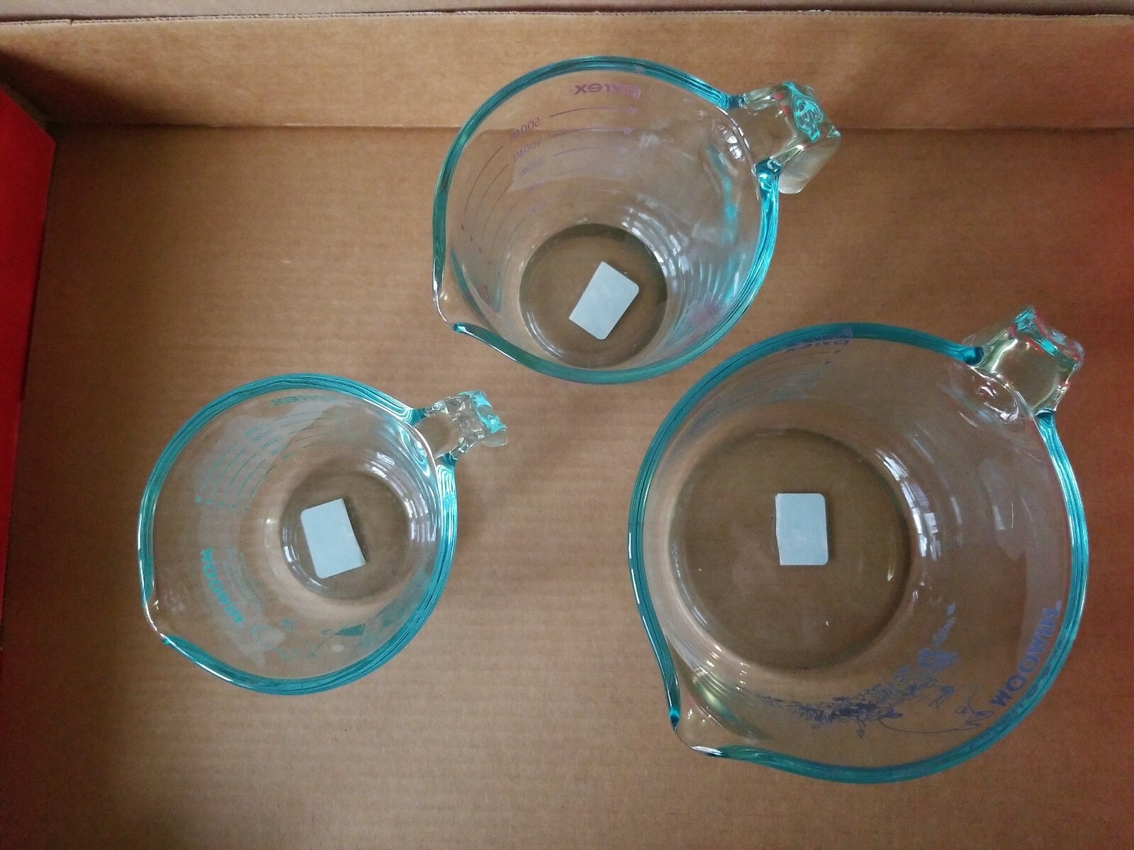 Pyrex MOOMIN Measuring Cups Set 3 Piece Cooking 1000 ML, 500 ML, 250ML ...