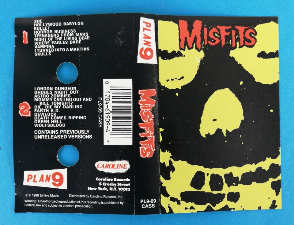 Misfits Plan 9 - PL9-09 - 1988 - Black Shell - Cassette | eBay