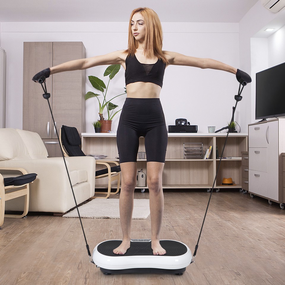Full Body Massage Vibration Platform Machine Fitness Gym W/Bluetooth 3 ...
