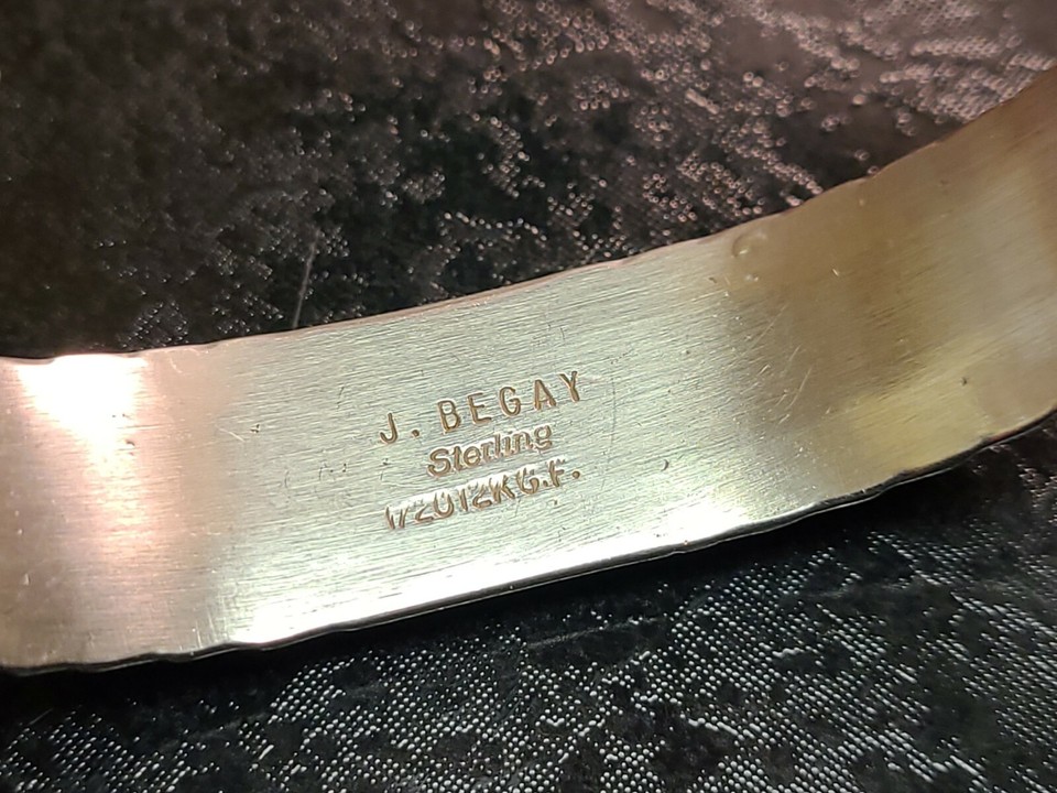 Vintage Signed J. Begay Joe Begay Navajo .925 Sterling Silver Cuff ...