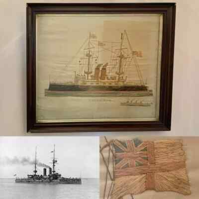 Royal Navy Sailors Woolie of the Pre-dreadnought Battleship HMS Bulwark ...