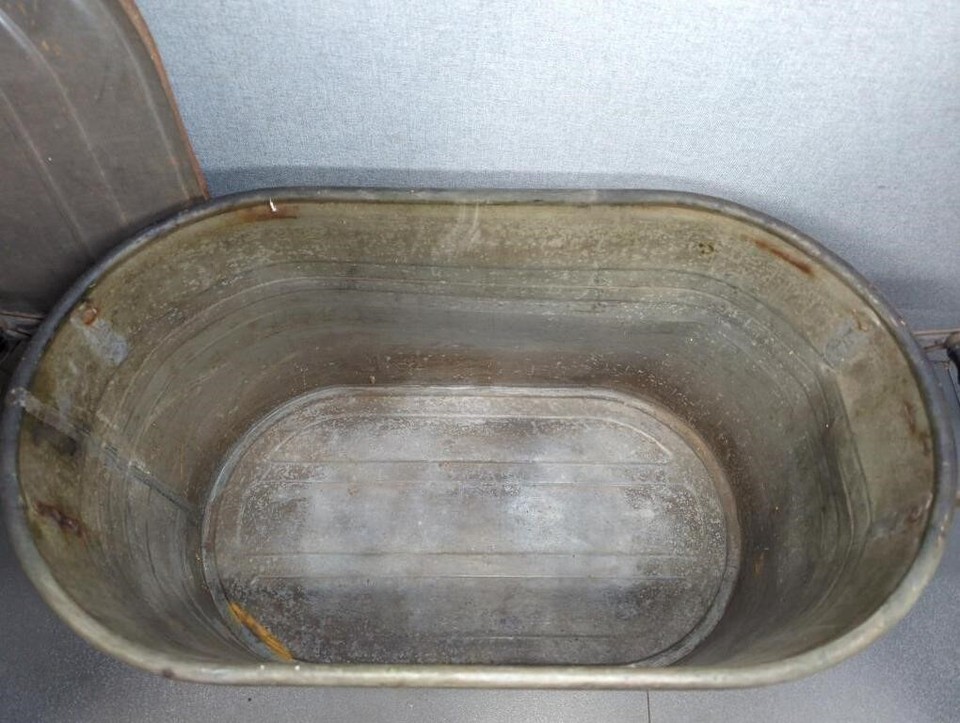 Large Vintage Antique Copper Boiler Cooker Wash Tub W/ Lid & Wood ...