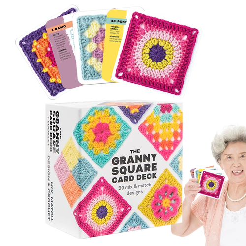 Granny Square Card Deck: 50 Designs for Beginner Crochet Projects ...
