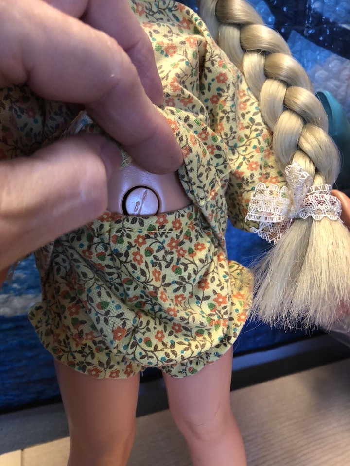 (SALE) VINTAGE IDEAL VELVET DOLL IN A FLOWERED DRESS AND MATCHING ...