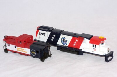 HO Scale Tyco Spirit of 1776 Bicentennial Locomotive shell and Bachmann ...