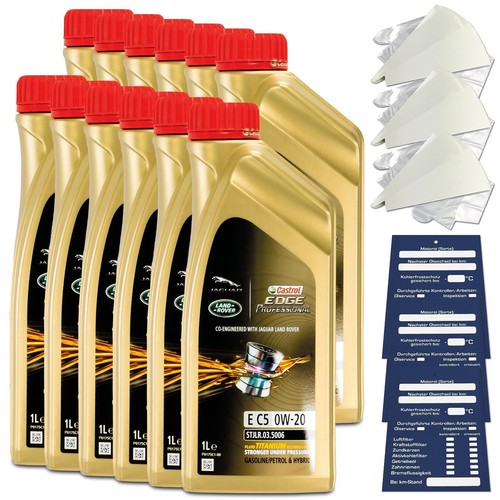 12 Litre Original Huile castrol edge Prof. E C5 0W-20 STJLR.03.5006 FST ...