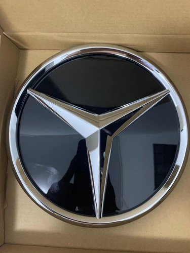 Front Grille Mirrored badge Chrome Star Emblem LOGO For 06-14 Benz W204 ...
