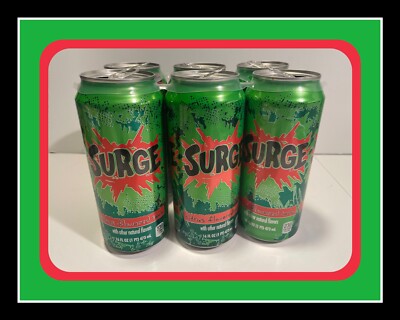 2014 Surge Soda Empty 6 pack 6pk 16oz can Collectible CocaCola Rare ...
