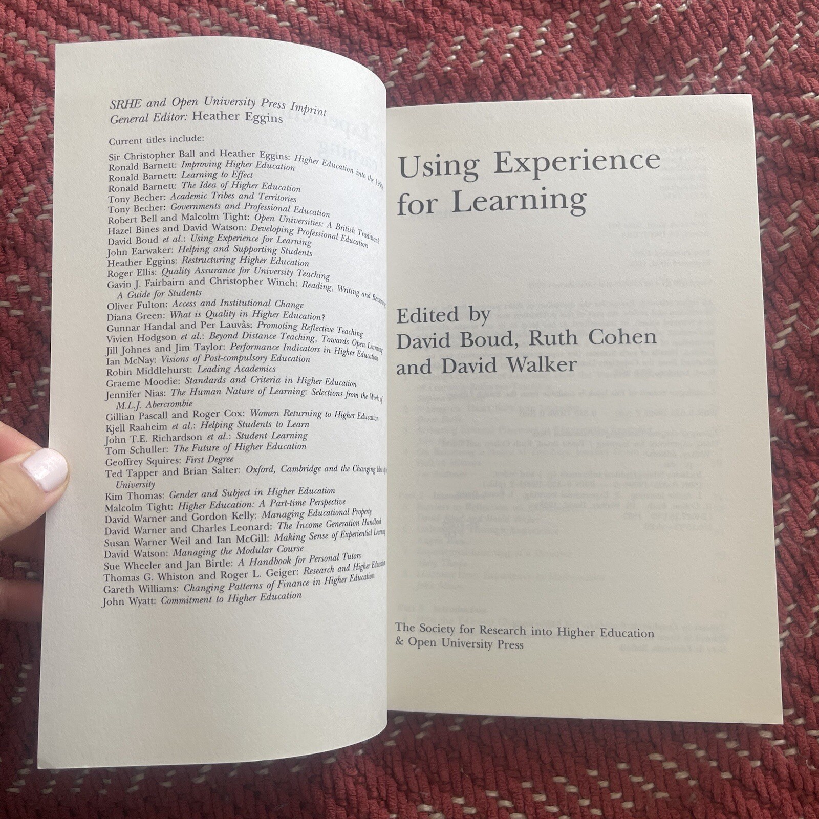 Using Experience For Learning by David Boud (English) Paperback Book ...