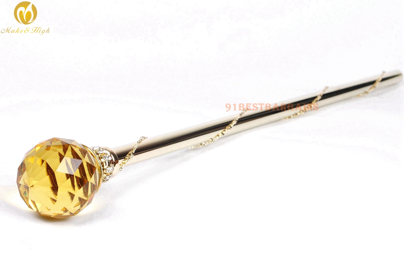 Gold Round Ball Scepters Handmade Crystal Sceptre Wand Wedding Party ...