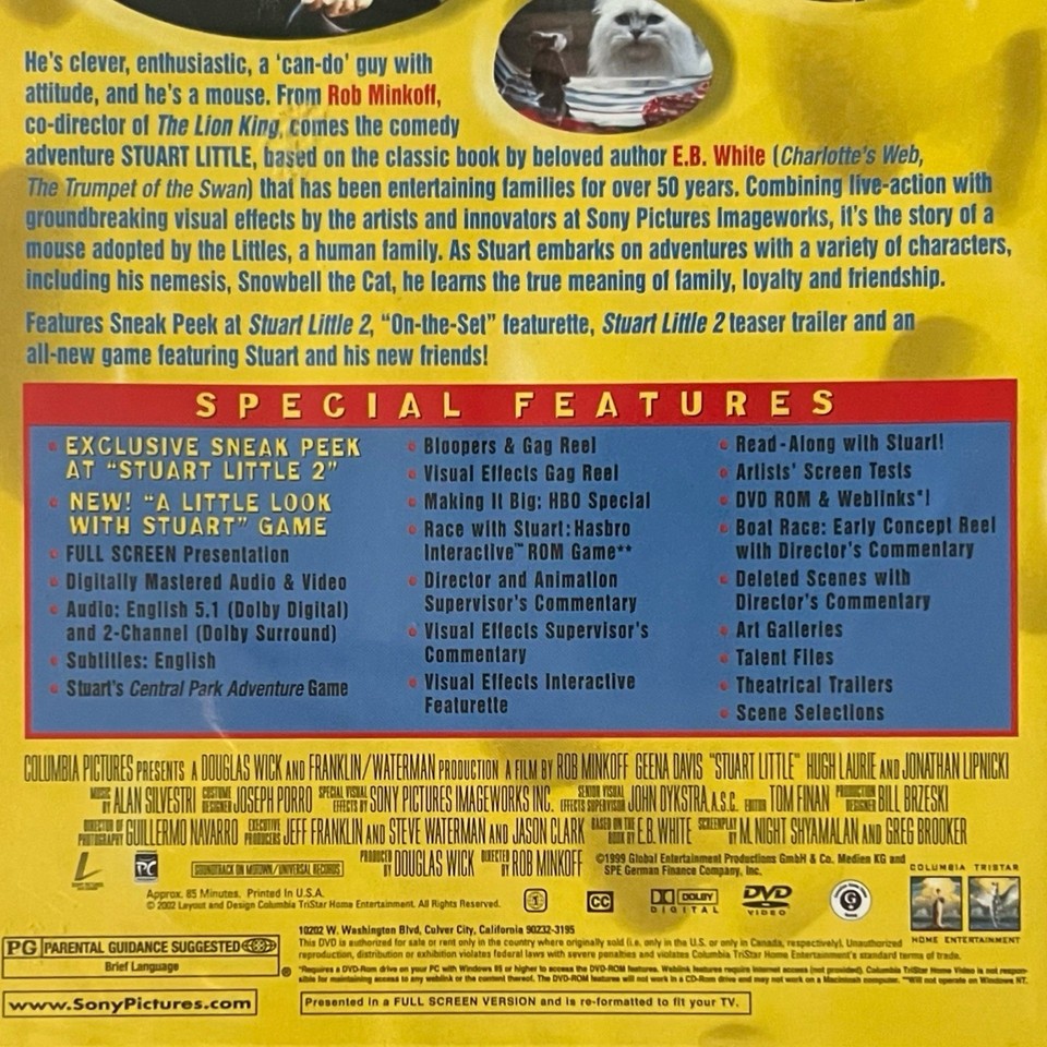 Stuart Little (DVD, 1999) Deluxe Edition - NEW SEALED | eBay