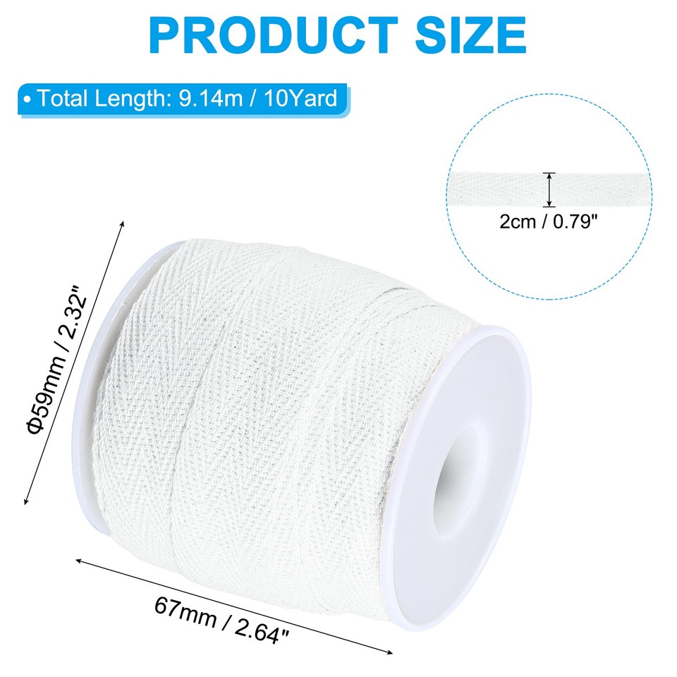 19mm x 33feet Inch Flat Drawstring Cord Drawstring Replacement, White ...