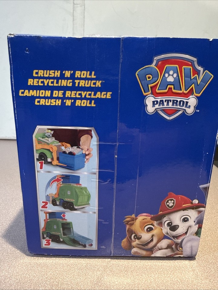 Paw Patrol: Crush N’ Roll Recycling Truck with Rocky Action Figure ...
