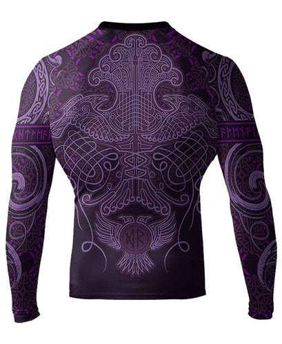 Raven Fightwear Men's Nordic IBJJF Approved MMA Rash Guard Purple | eBay