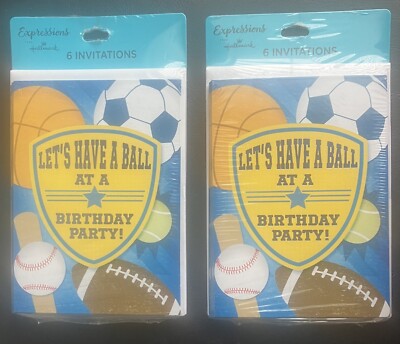 Expressions from Hallmark Birthday Party Invitations 2 packs of 6 - New ...