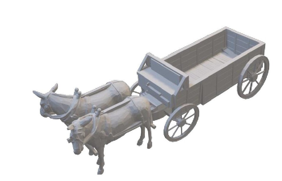 Resin printed Mules Pulling a Wagon | eBay