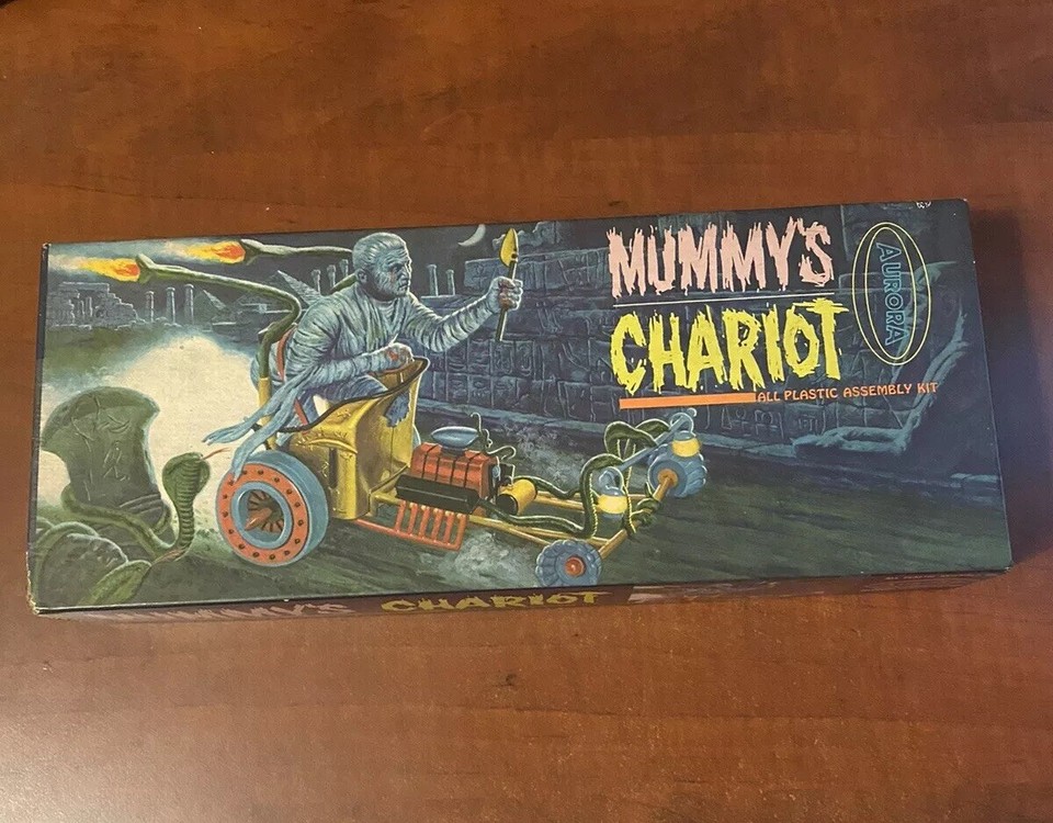 Aurora 1964 #459-98 Mummy’s Chariot Model Kit MIB Complete | eBay