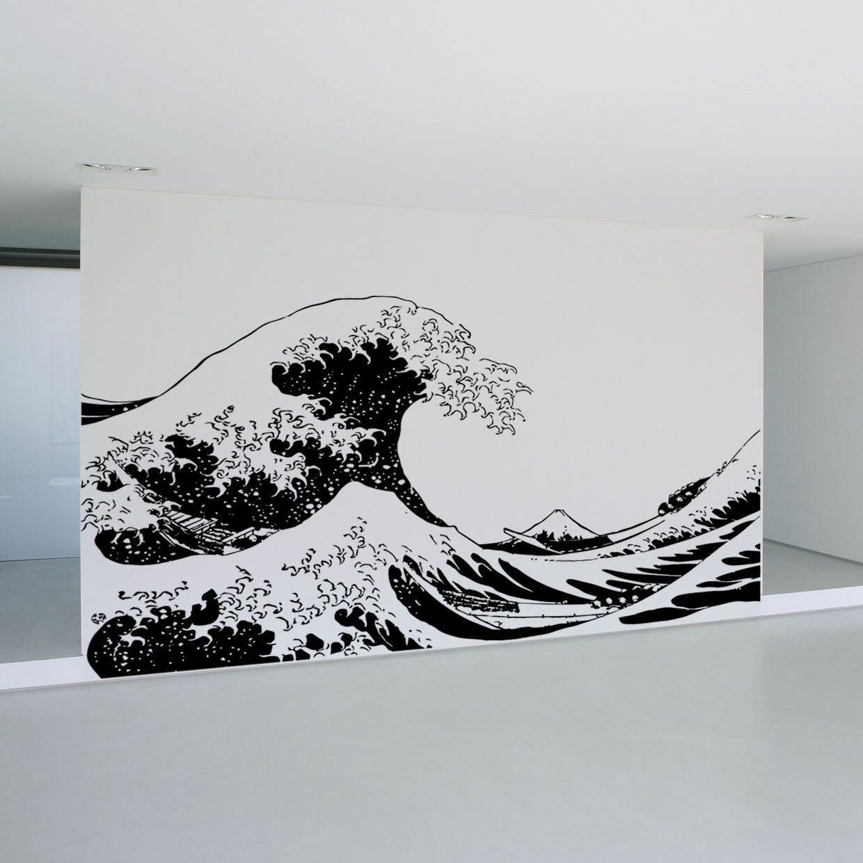 Japanese The Great Wave Off Kanagawa by Hokusai Wall Decal ...
