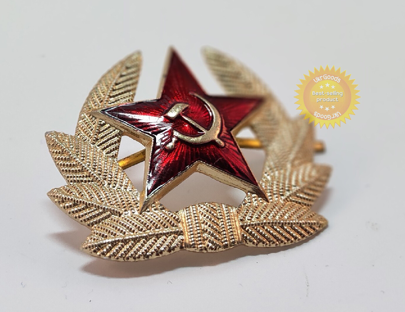 USSR Metal Pin Badge Soviet Russian Army Red Star Uniform Original New ...
