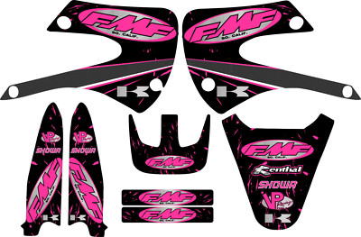 FMF Racing Exhaust Graphic Kit fits Kx80 Kx85 Kx100 2001+ Pink KX 80 85 ...