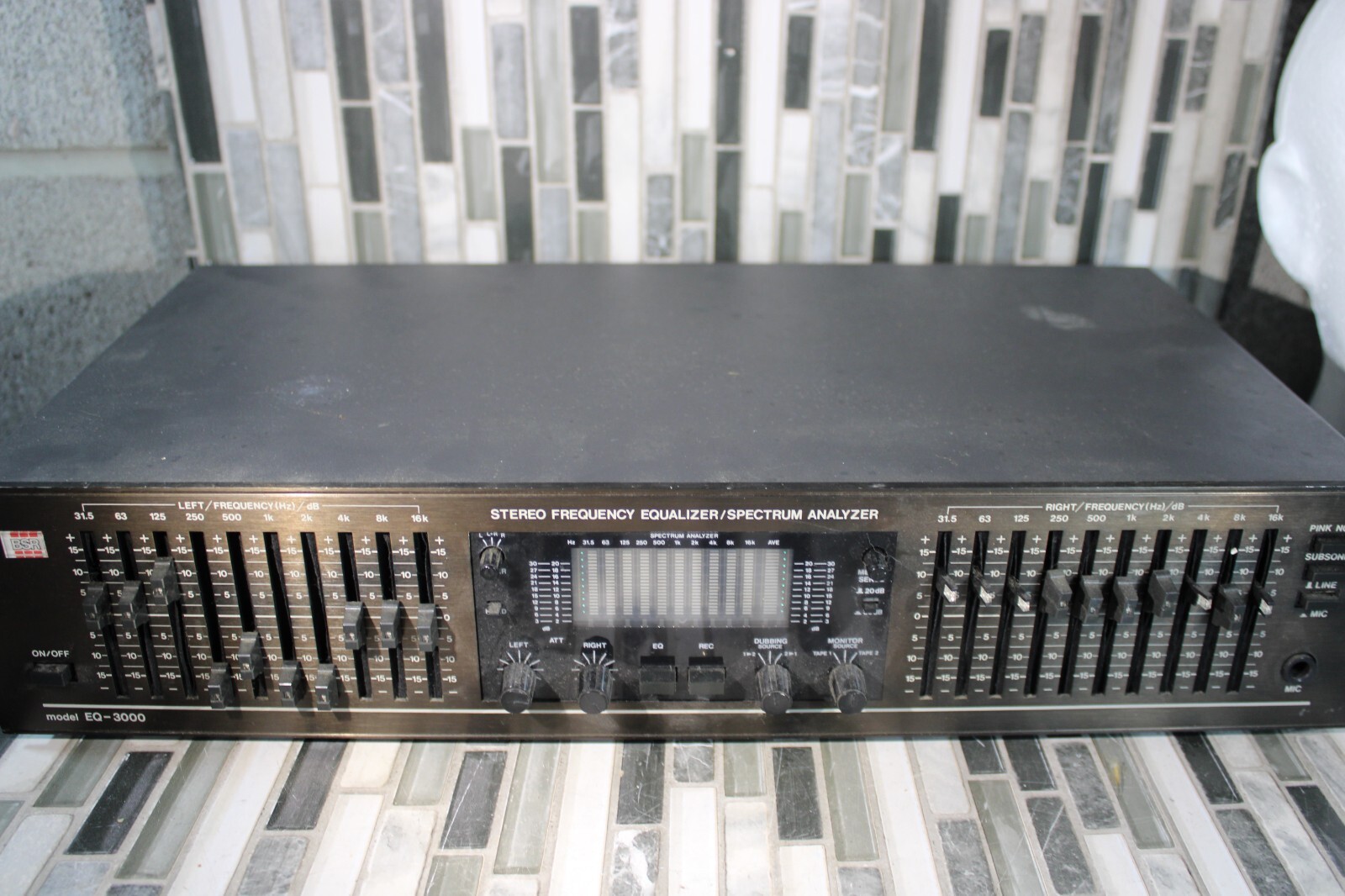 BSR EQ-3000 Stereo Frequency Graphic Equalizer Spectrum Analyzer ...