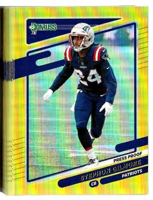 (25) 2021 Donruss Premium GOLD Holo Press Proof #52 Stephon Gilmore Lot ...