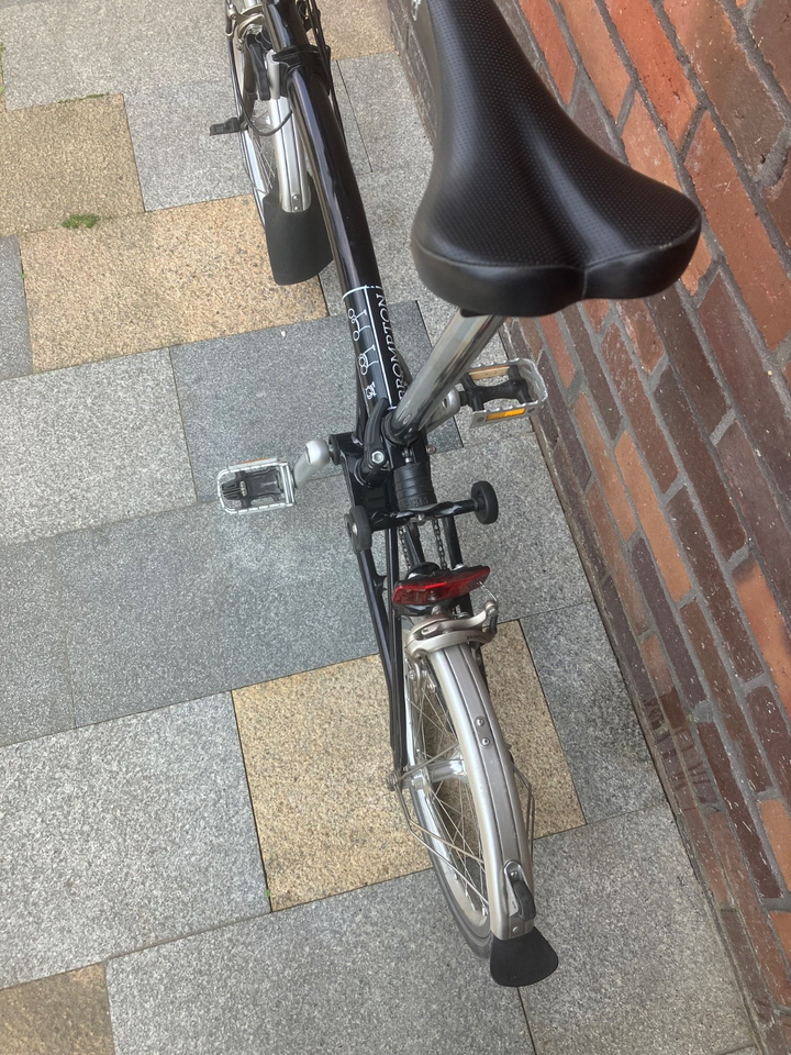 Brompton S2L Folding Bicycle - Black - Flat Handlebar, 2-Speed ...