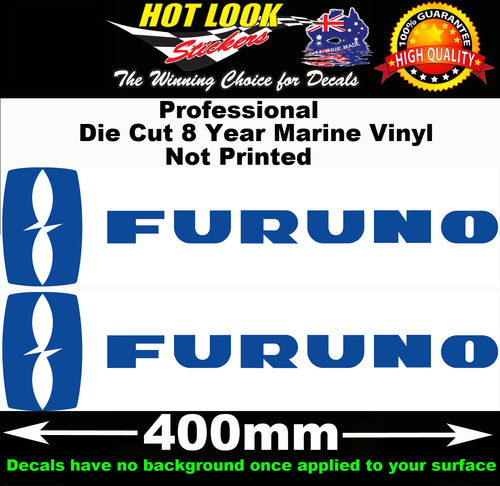 Furuno Stickers x2 400mm Decals Fishing Boat Fish Finder radar system ...