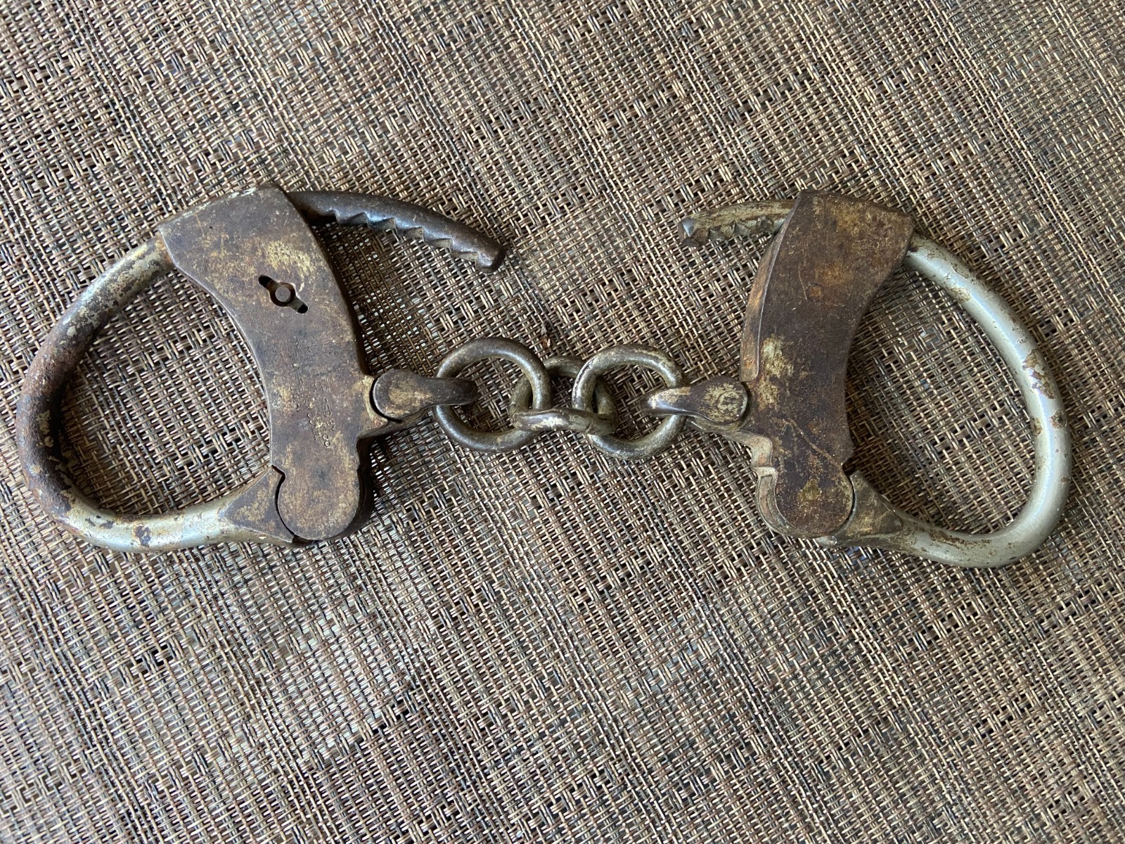 Antique Mattatuck Handcuffs no key | eBay