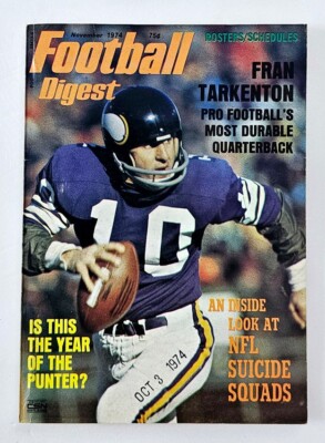 VTG Football Digest Magazine November 1974 Fran Tarkenton No Label | eBay