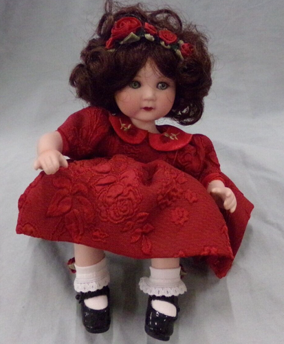 2003 Marie Osmond American Classic Rose Bud Tiny Tots Doll Red Dress | eBay
