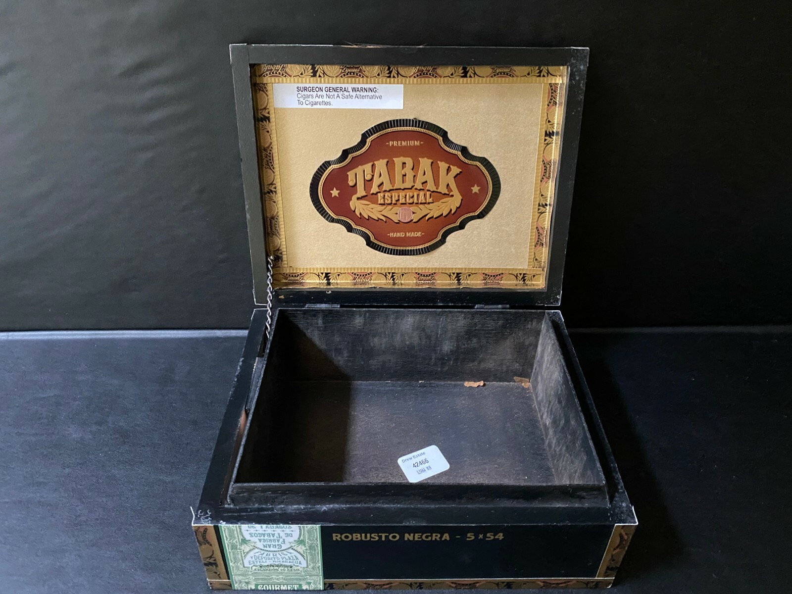 Tabak Especial Empty Beautiful Wood Cigar Box " Robusto Negra" | eBay