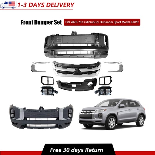 Complete Front Bumper Set For 21-23 Mitsubishi Outlander Sport Model ...