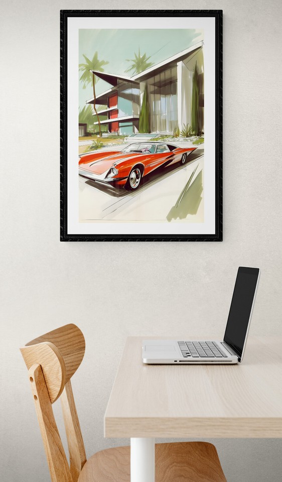 1960s Mid Century Modern Atomic Age Art Print mca1 | eBay