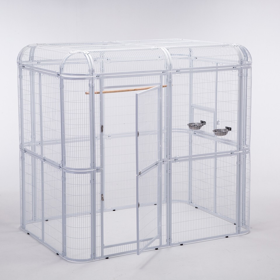 Large Walk in Aviary Bird Cage Parrot Macaw Flight Cage Finch Pet House ...