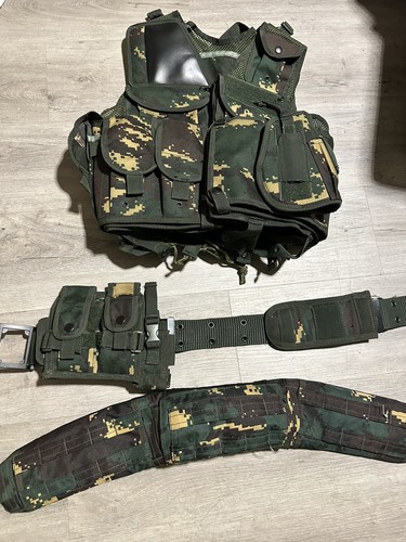 chinese pla 07 dpm woodland digital camouflage tactical Vest+belt | eBay