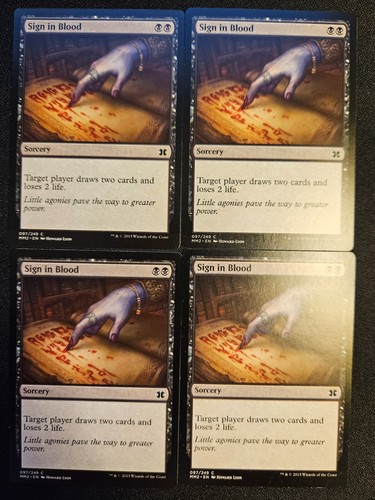 MTG 4x Sign in Blood MM2 097/249 Light Play | eBay